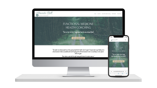 Amanda Bell Health Coach Website Design - Legacy Creative, LLC