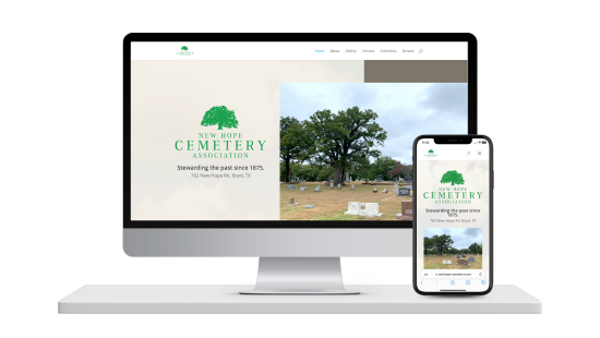 New Hope Cemetery Website and Logo Design Project - Legacy Creative, LLC